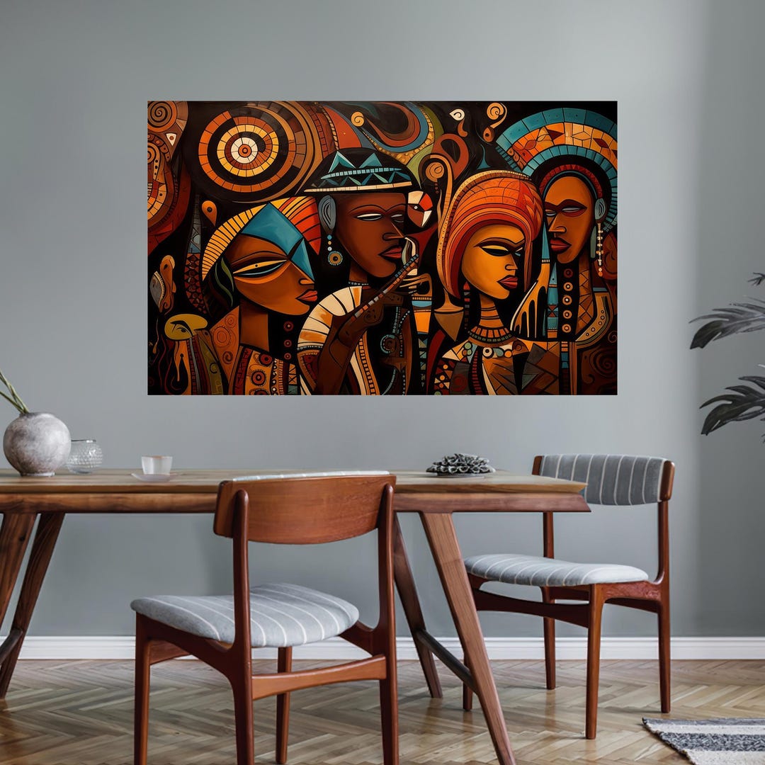 Afro People Tempered Glass, Woman Glass Wall Art, Personalized Baby ...