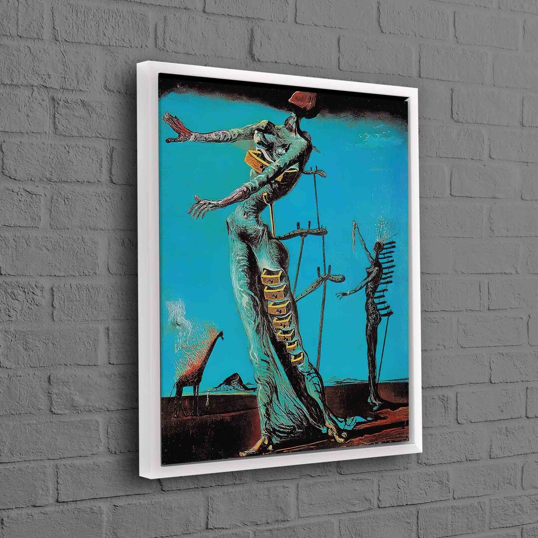 The Burning Giraffe, Salvador Dali Wall Decor, Dali Giraffe Printed ...