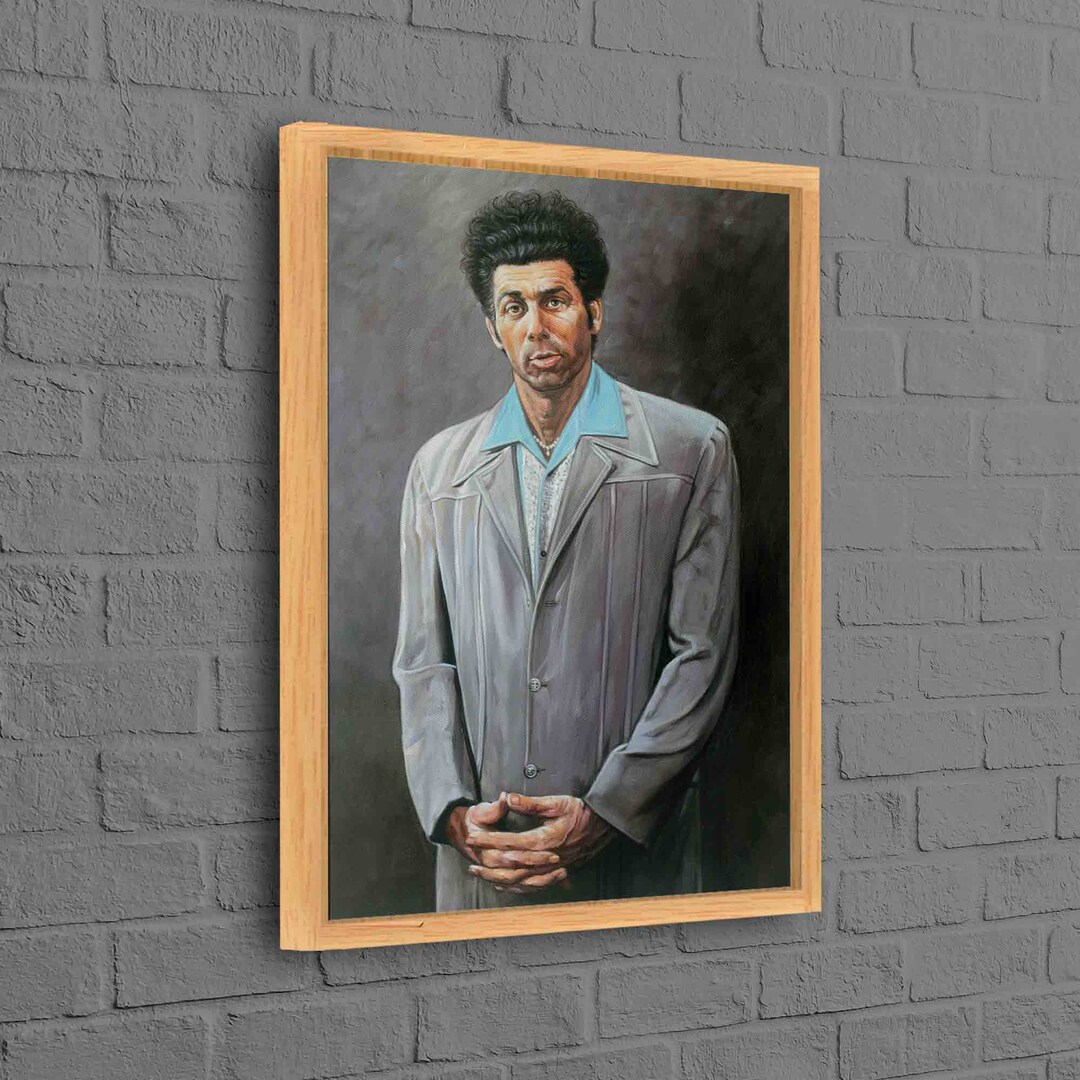 Kramer Portrait Canvas Print, Modern Poster, Cosmo Kramer Wall Hangings ...