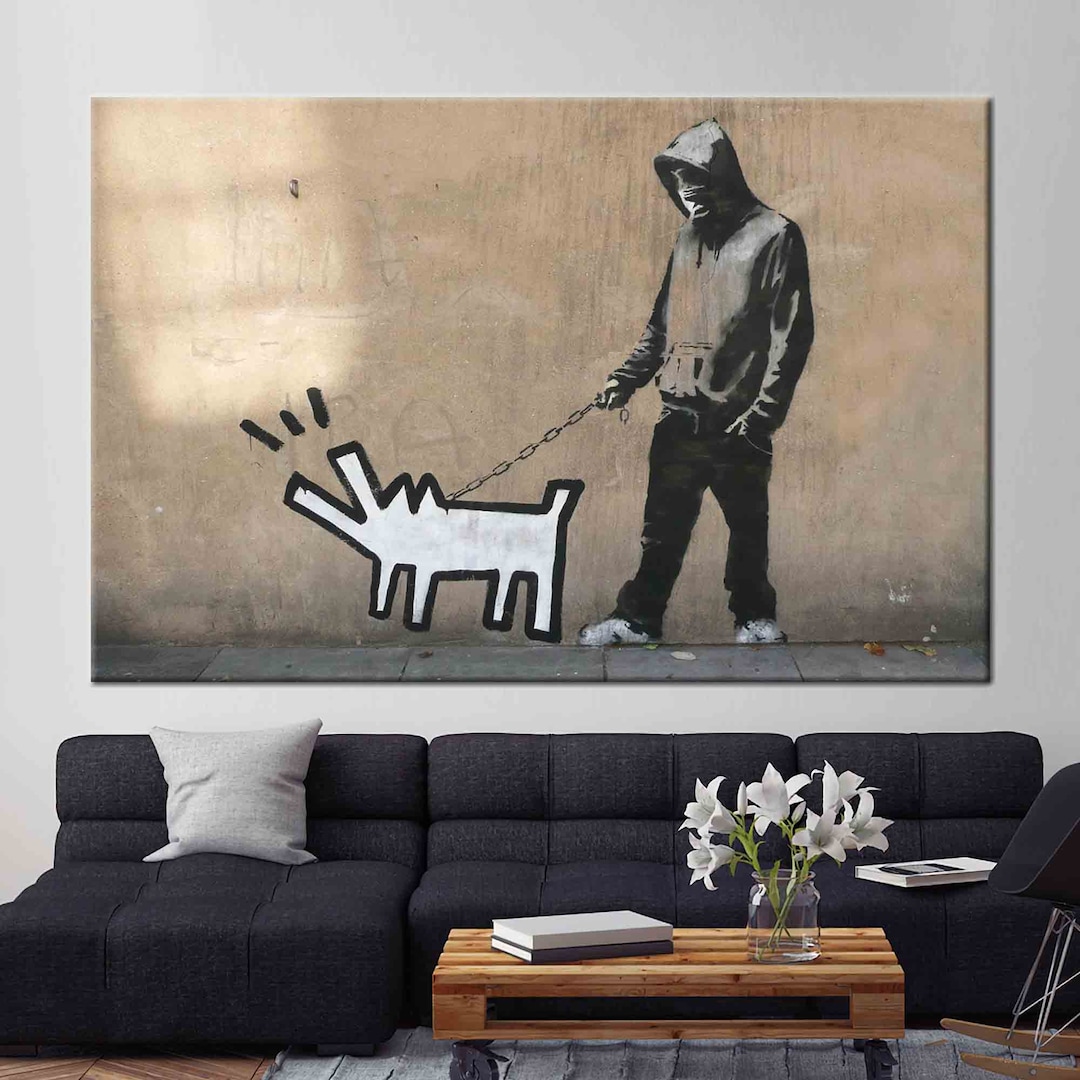 Banksy Barking Dog, Banksy Art Canvas, Banksy Barking Dog Canvas, Dog ...