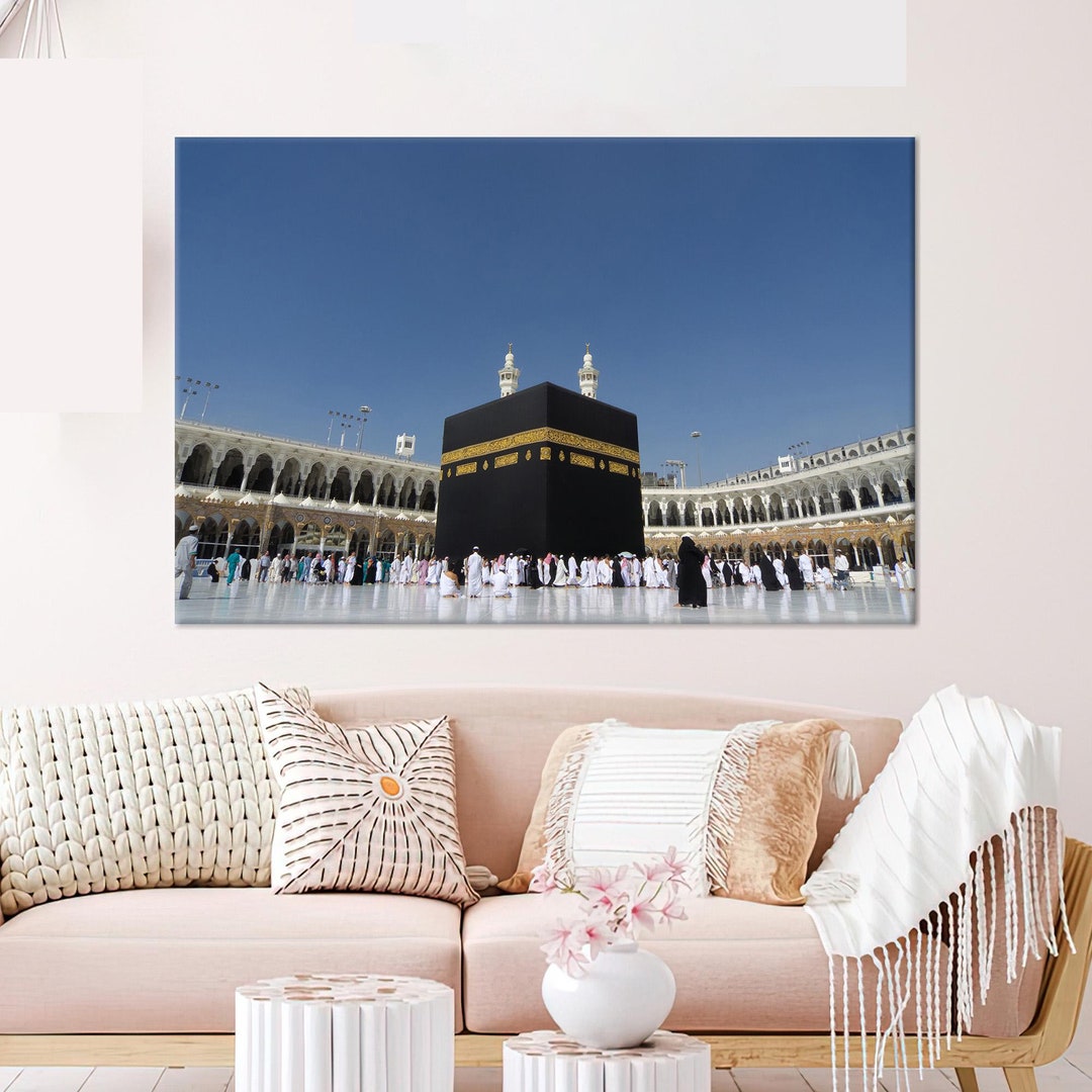 People in the Kaaba Canvas Gift, Personalized Gifts, Muslim Poster ...