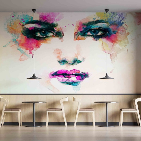 Face Wall Mural - Etsy