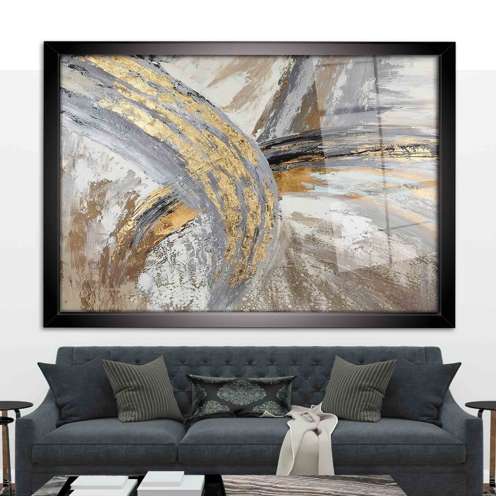 Gray Glass Decor, Abstract Marble Glass Wall Art, Alcohol Ink Tempered ...