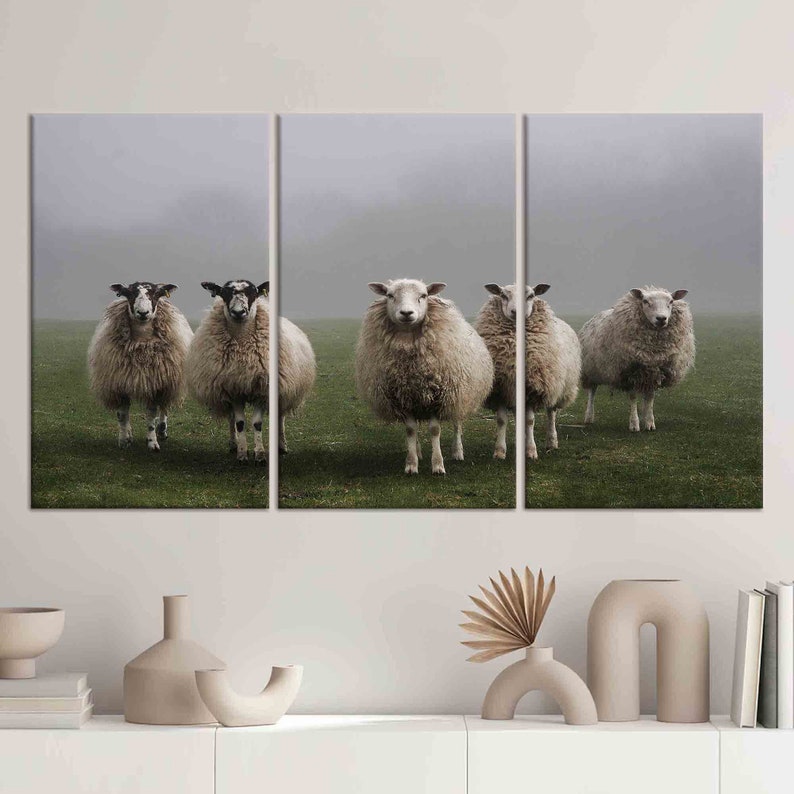 Canvas Wall Art Sheep Sheep Wall Decor Canvas Gift Farm - Etsy
