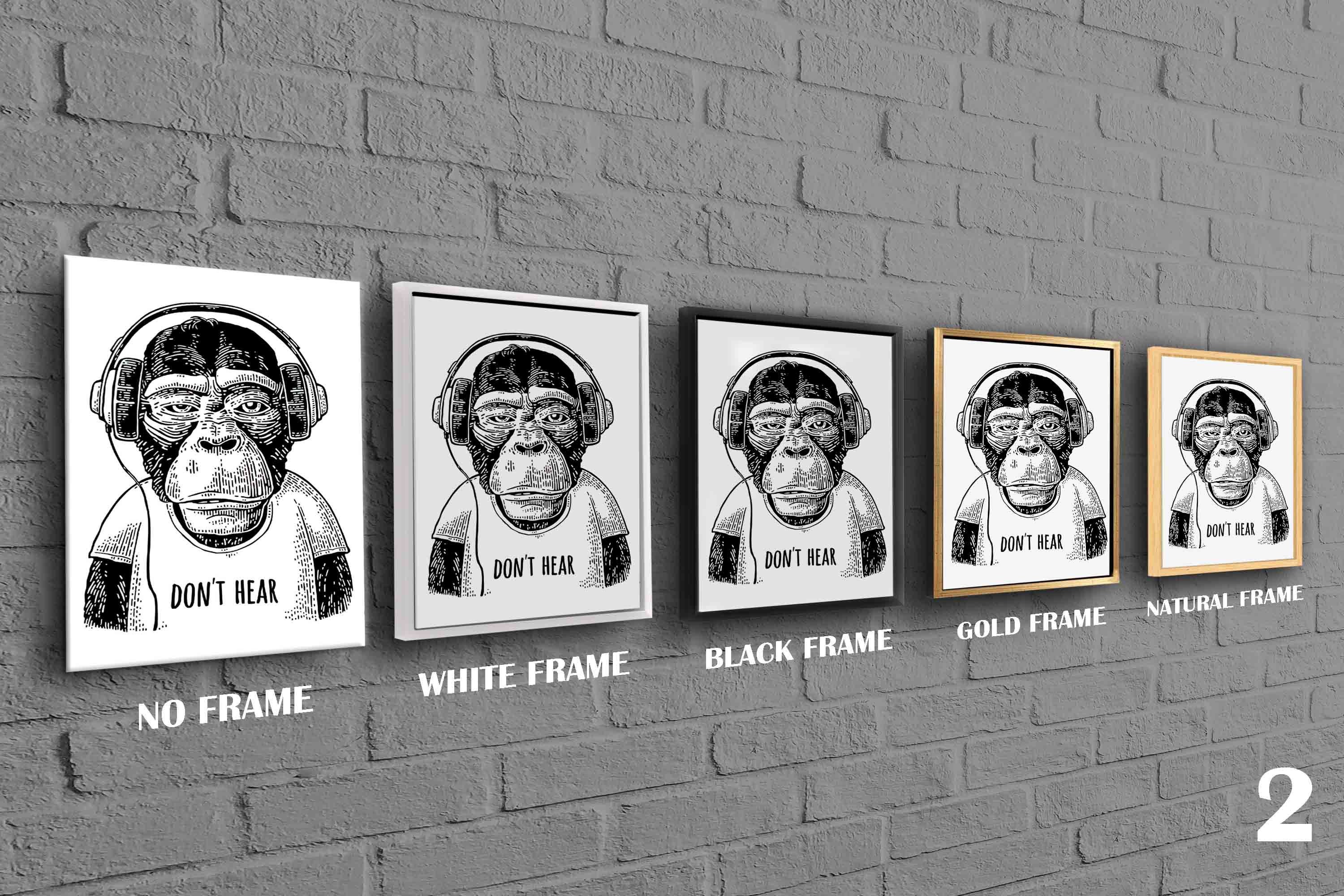Three Wise Monkey Canvas Art Wise Monkey Wall Art Don't - Etsy