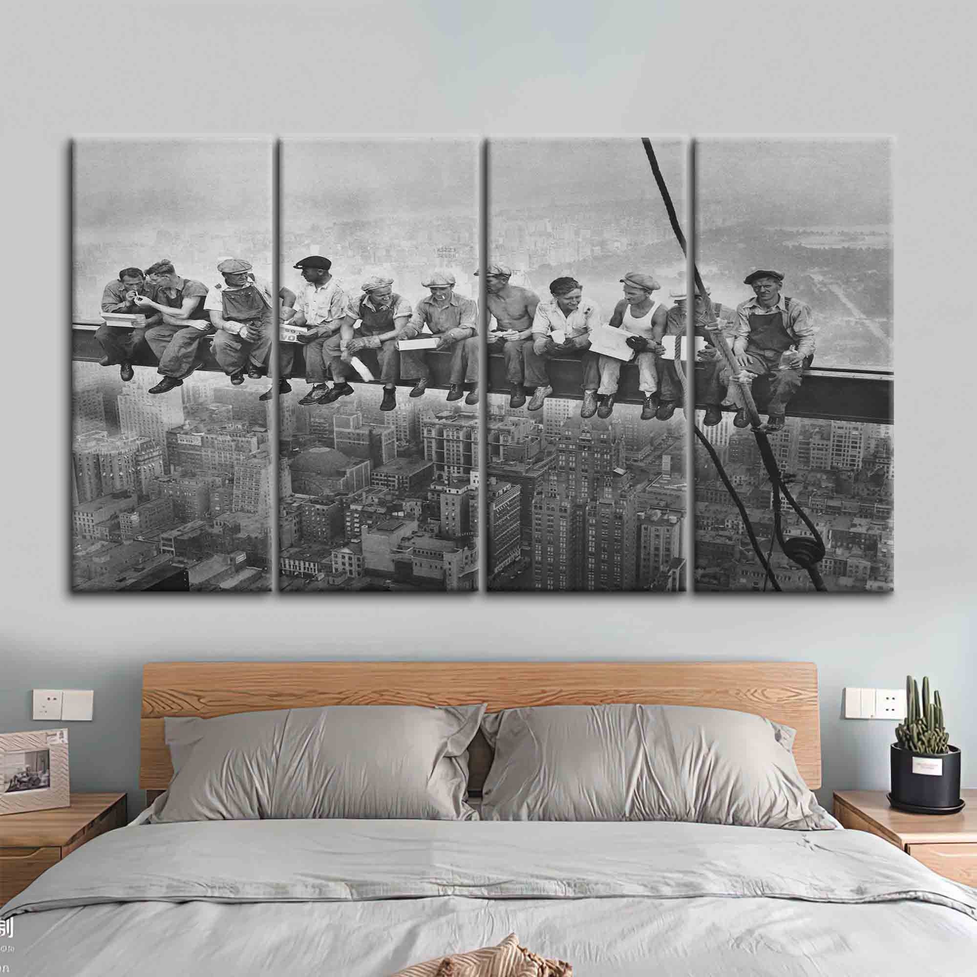 Lunch Atop a Skyscraper Abstract Poster Popular Canvas Art - Etsy