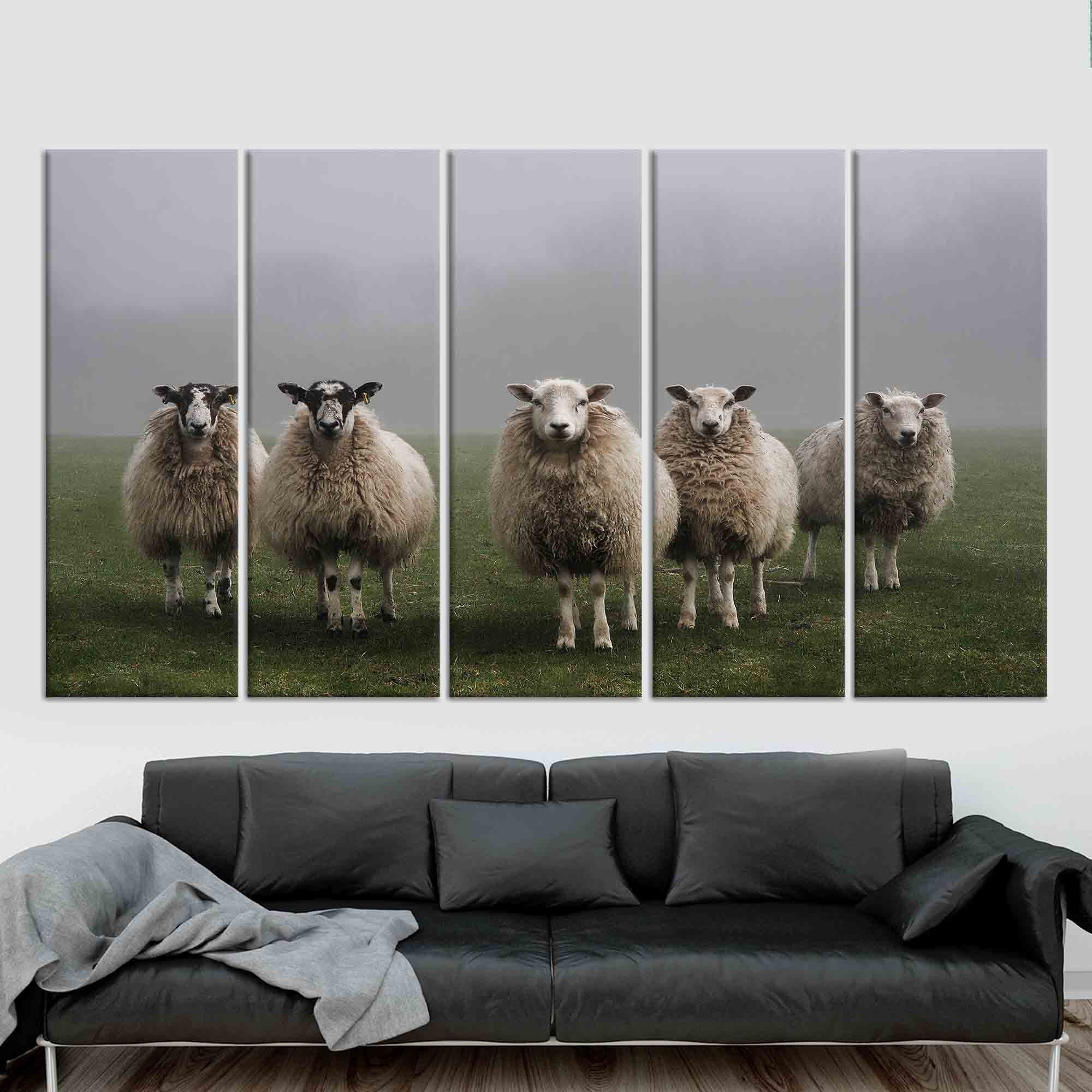 Canvas Wall Art, Sheep, Sheep Wall Decor, Canvas Gift, Farm Canvas Art ...