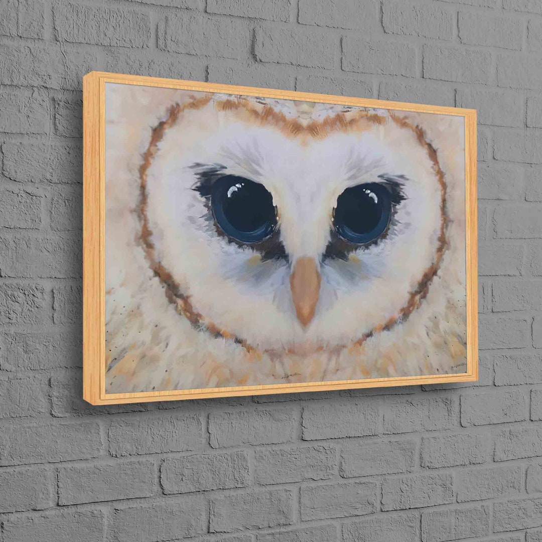 Owl Painting, Abstract Art, Modern Owl Canvas Art, Owl Lover Gift Wall ...