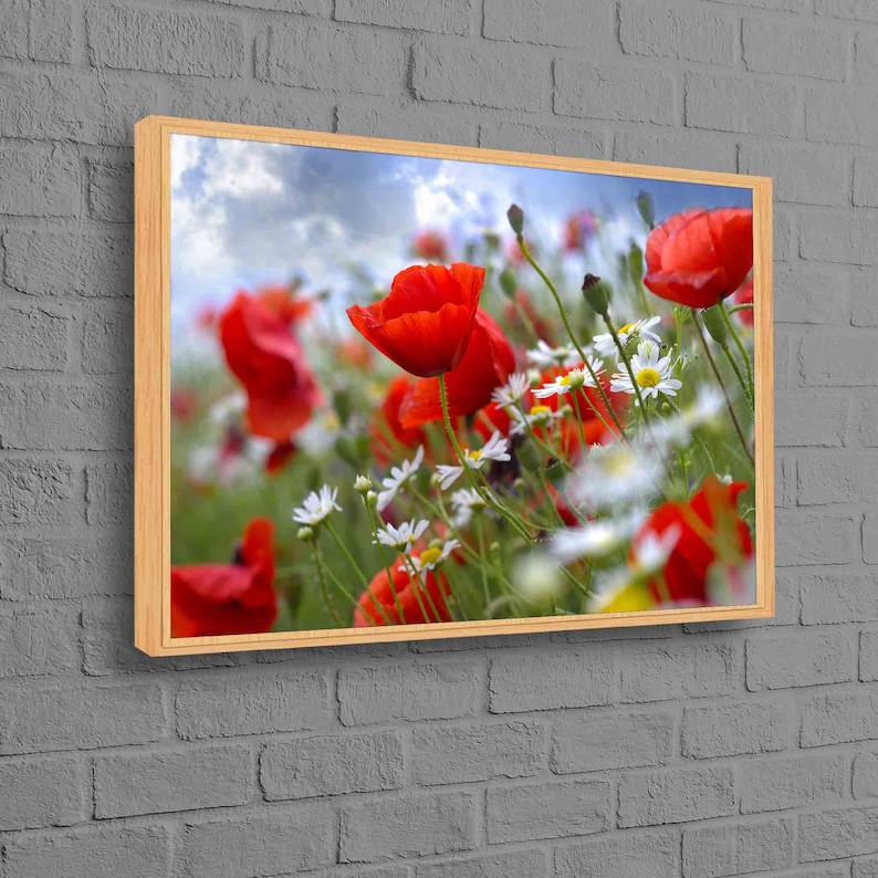 Poppy Flower Artwork, Baby Gift Personalized, Poppy Fields Artwork ...