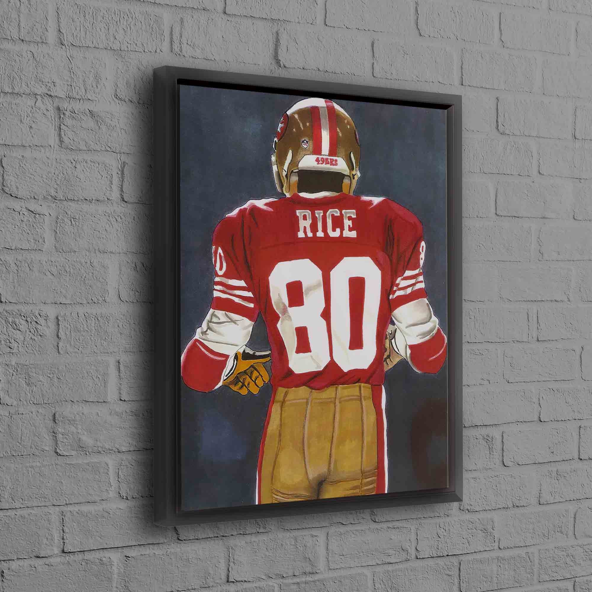 Jerry Rice Poster, Man Cave Wall Decor, S.an F.rancisco 49ers Poster ...