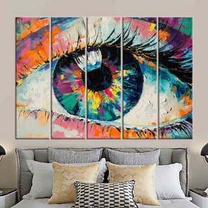 Eye Painting, Eye Wall Art, Modern Canvas Art, Abstract Canvas Art ...