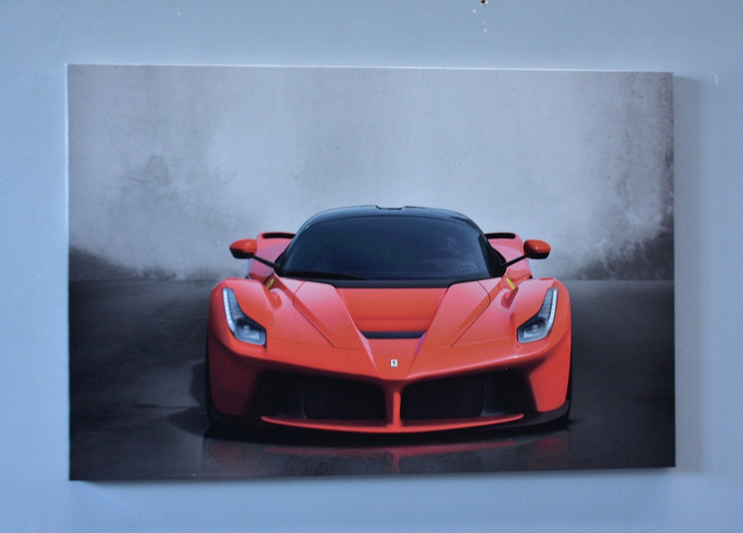Red Car Art Canvas, Dream Car Poster, Canvas Decor, Ferrari Poster ...