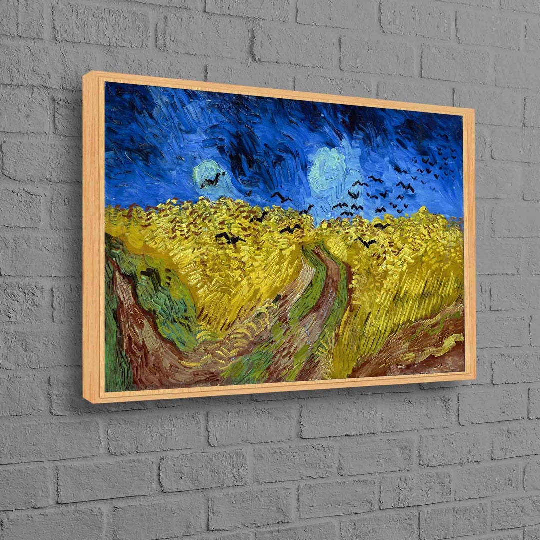 Wheatfield With Crows, Nature Landscape Wall Art, Oil Painting Print ...
