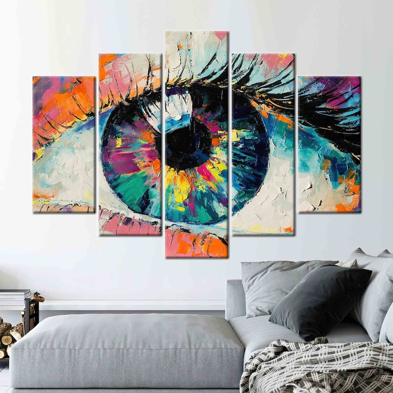 Eye Painting, Eye Wall Art, Modern Canvas Art, Abstract Canvas Art ...