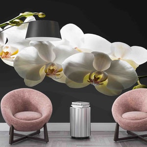 Orchid Wall Poster, Flower Wall Mural, Flower Lover Gift Mural, Orchid ...