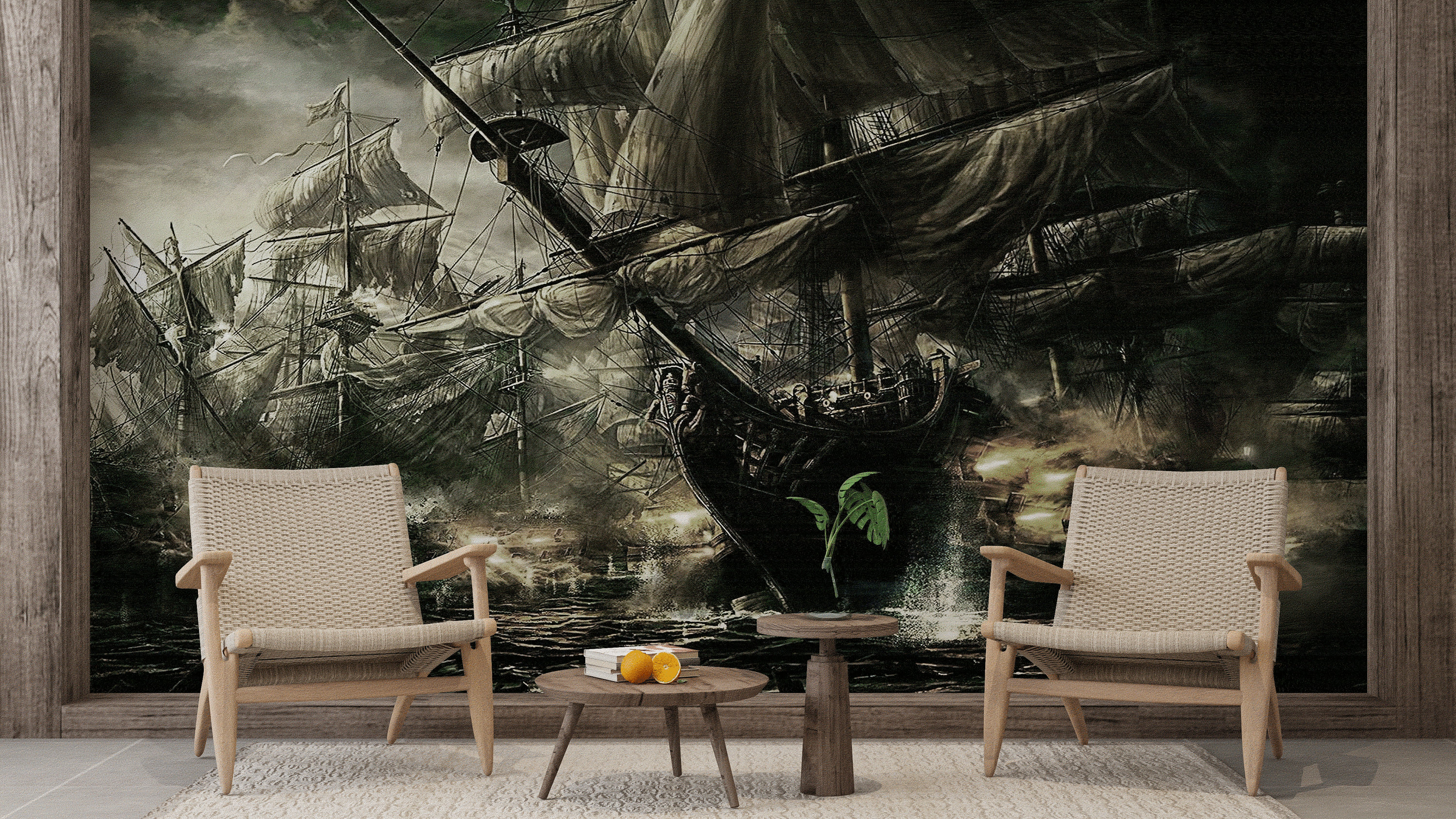 Pirate Ships Wall Decals, Sailing Ship Wall Art, Pirate Paper Art ...