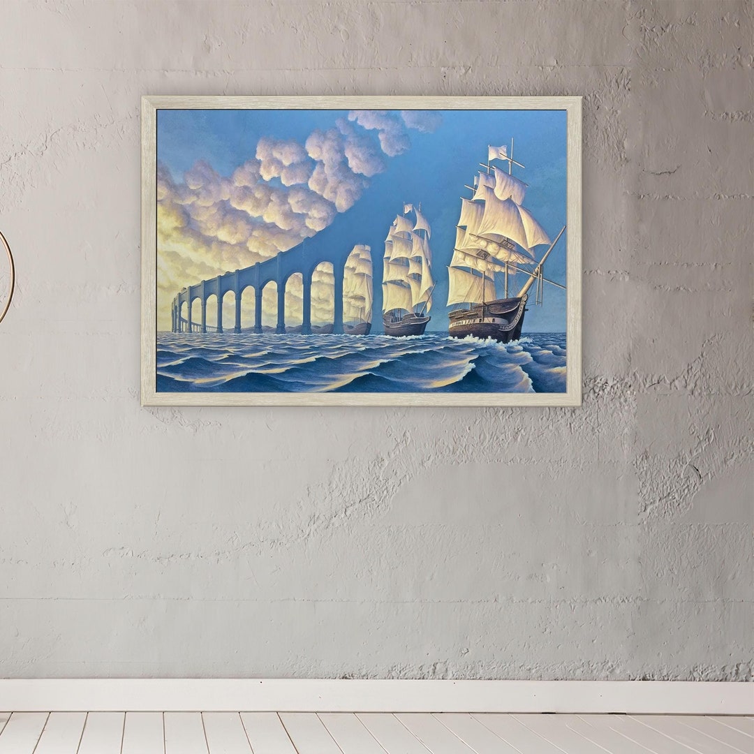 Modern Glass Art, Printable Wall Art, Bridge Made of Sky Wall ...