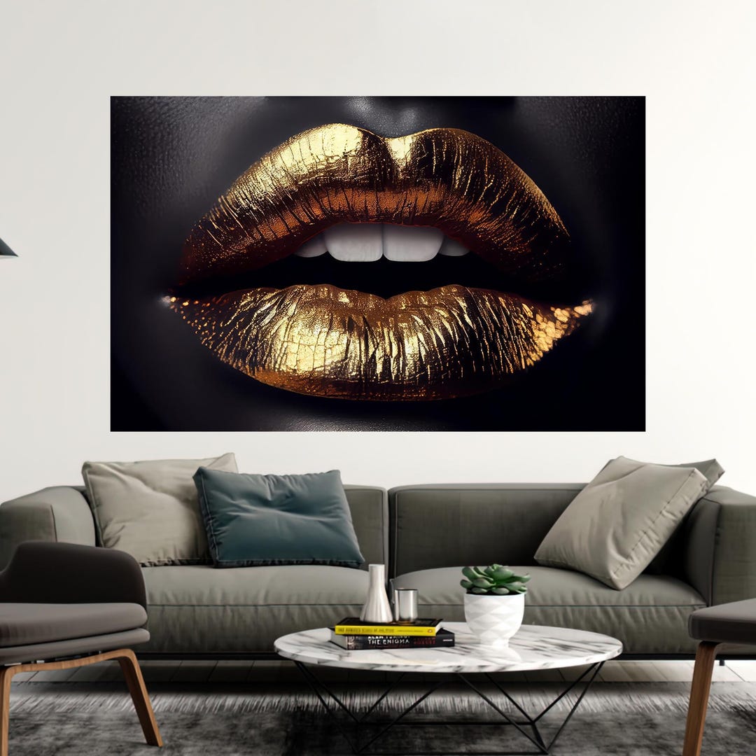 Man Cave Wall Art, Modern Wall Decor, Gold Glass Wall, Wedding Gift for ...