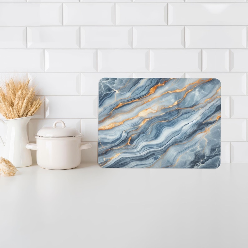 Marble Chopping Board, Blue Marble Cutting Board, Gold Marble Serving ...