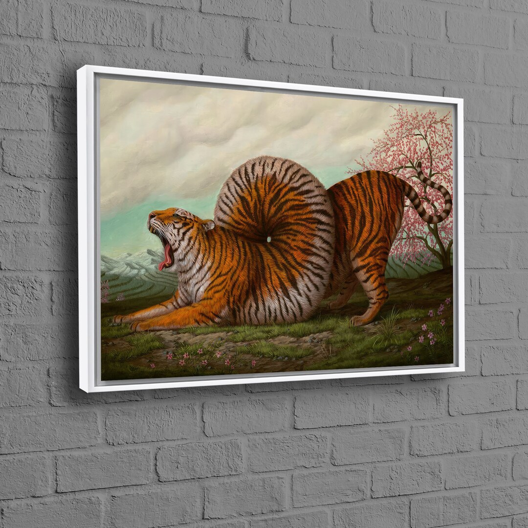 Modern Wall Decor, Surreal Tiger Poster, Christmas Decor Art, Loft Wall ...