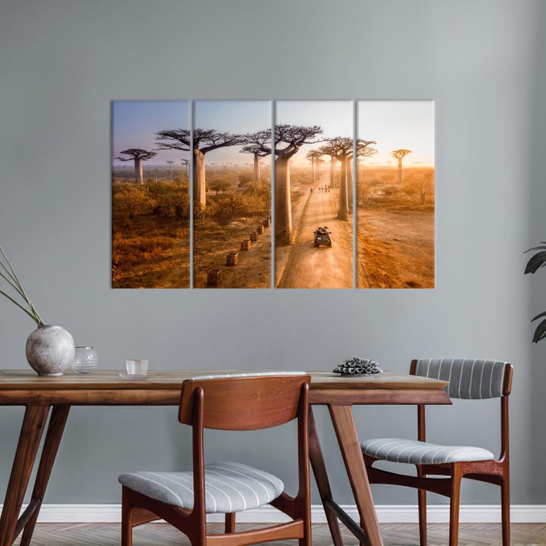 Landscape Canvas Poster, Madagascar Canvas Art, Home Decoration, Baobab ...