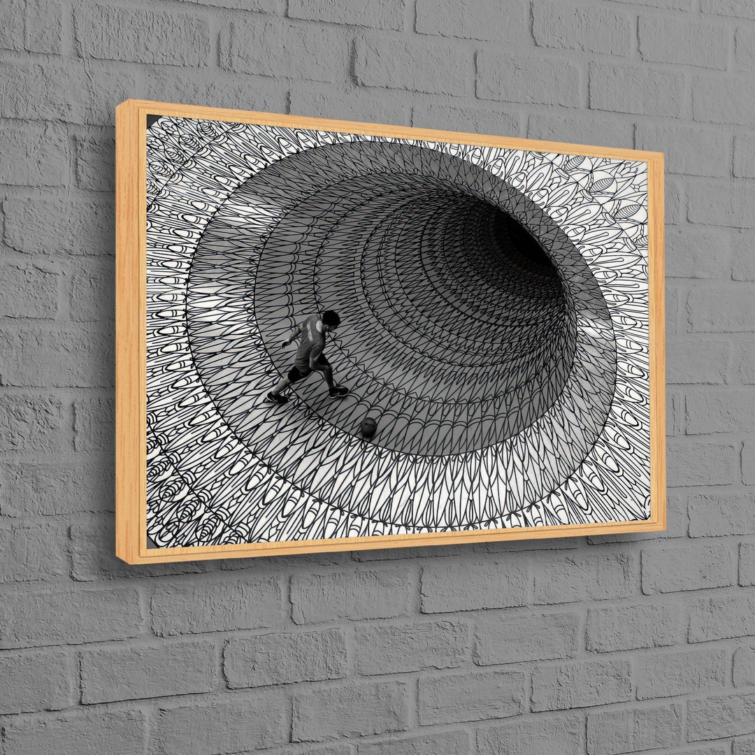 Optical Illusion Artwork, Modern Wall Art, Abstract Wall Art, 3D Effect ...