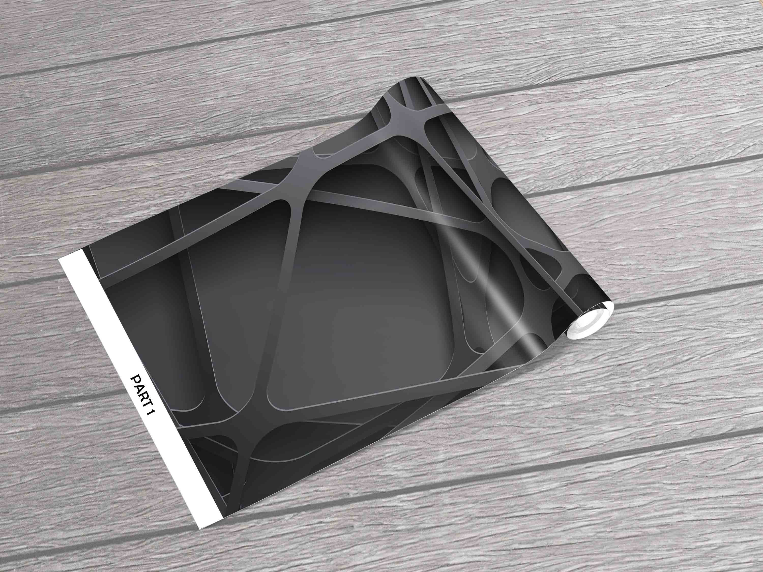 Black Modern Wallpaper Fashion Wall Decor Abstract Black - Etsy