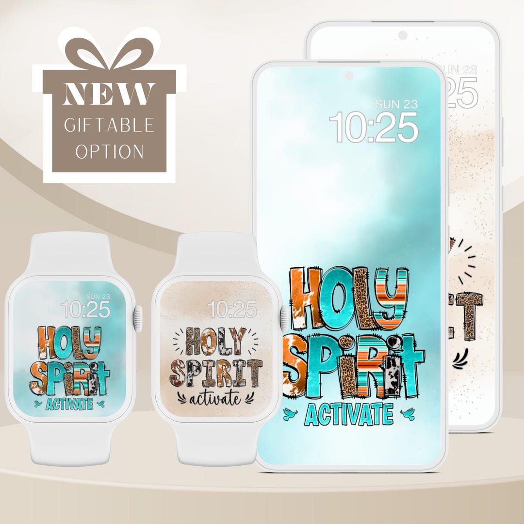 Christian Theme Encouraging Qoute Holy Spirit Activate Matching Apple ...