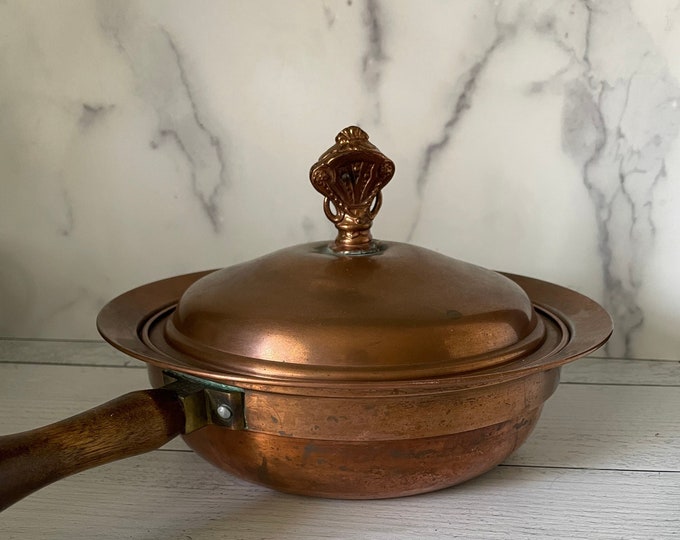 Antique Copper Cooking Pan, Farm House Decor, Eclectic Decor, Vintage ...