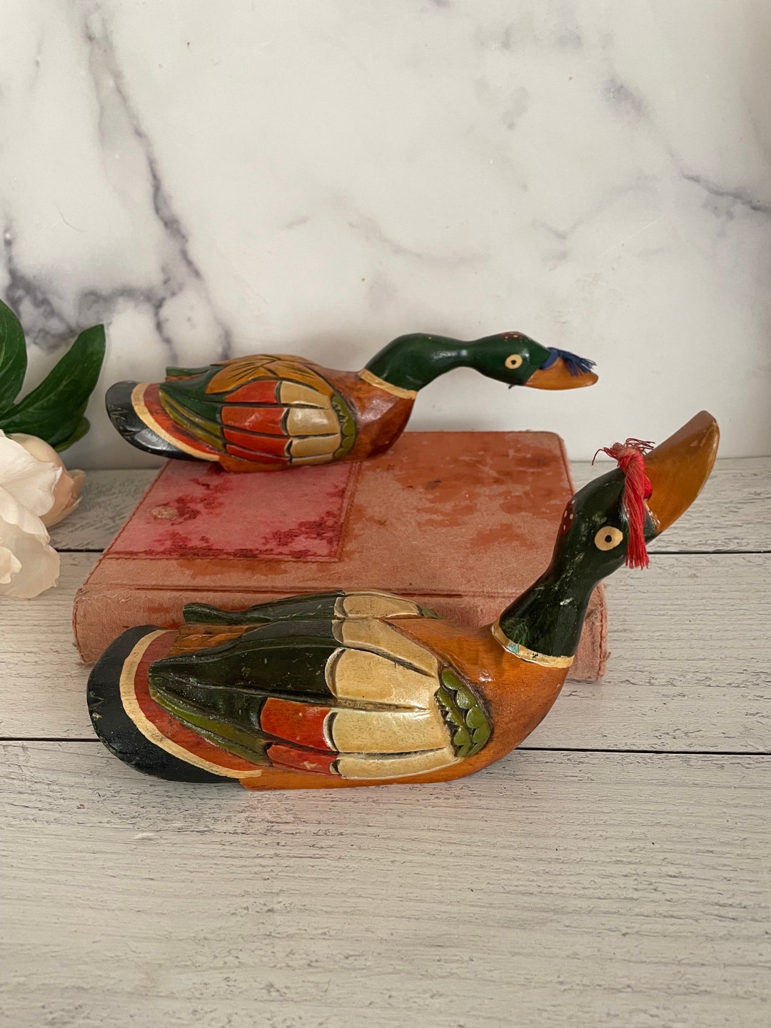 Vintage Ducks, Wooden Ducks, Gau Woo Ducks, Hand Painted Ducks, Carved ...
