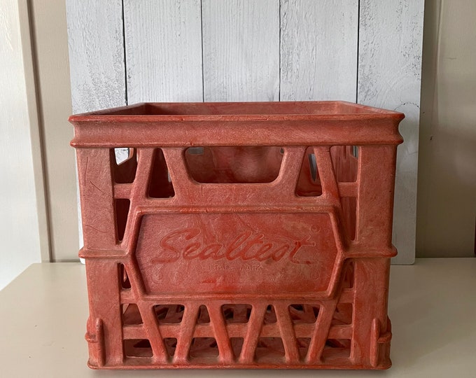 Sealtest Milk Crate, Vintage Milk Crate, Dairy Milk Crate, Red Milk ...
