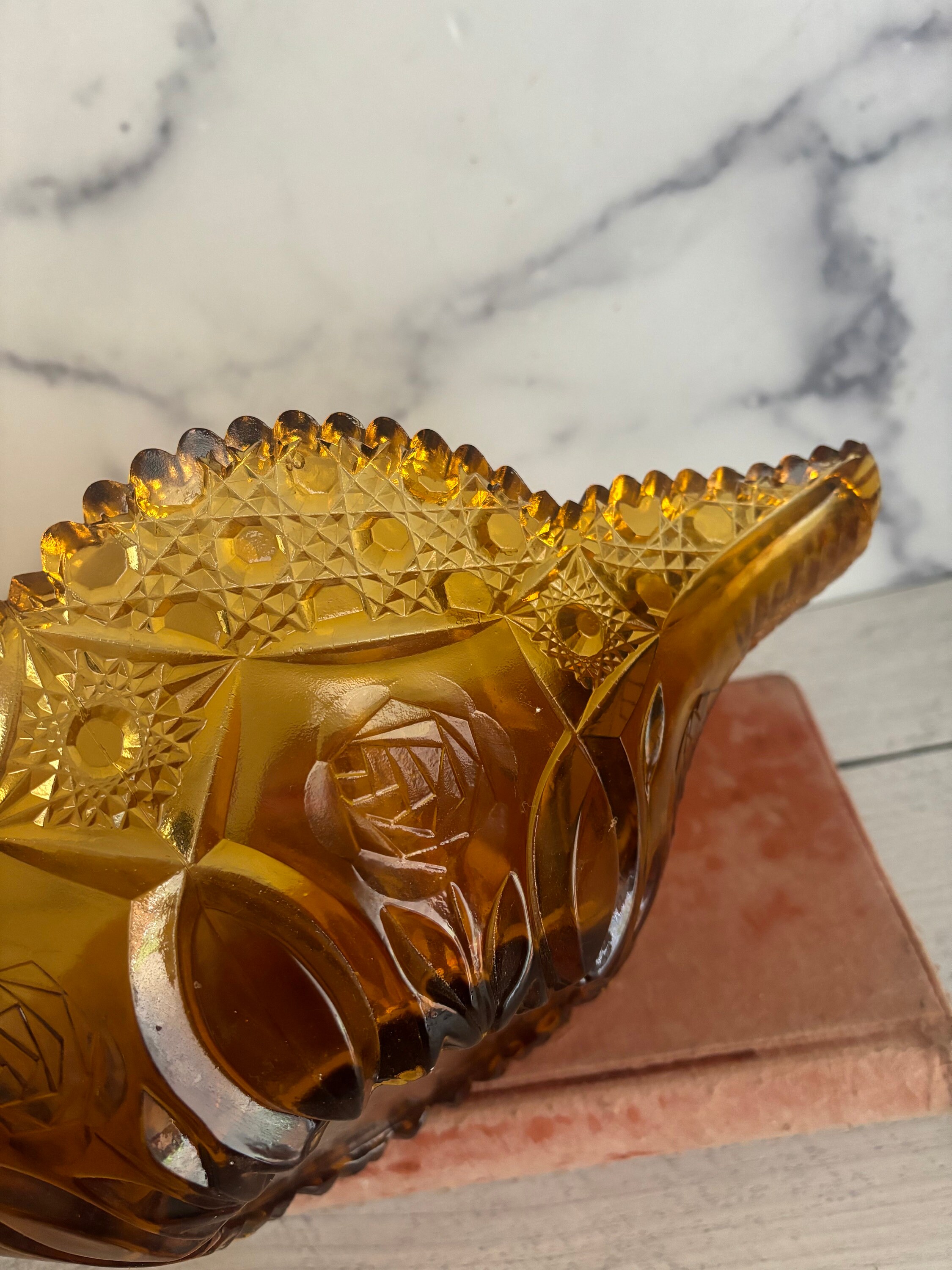 Vintage Kemple Glass, Wheatonware, Napoleon Hat Dish, Banana Bowl ...