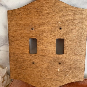 Vintage Light Switch, Double Light Switch, Wood Light Switch, Country ...