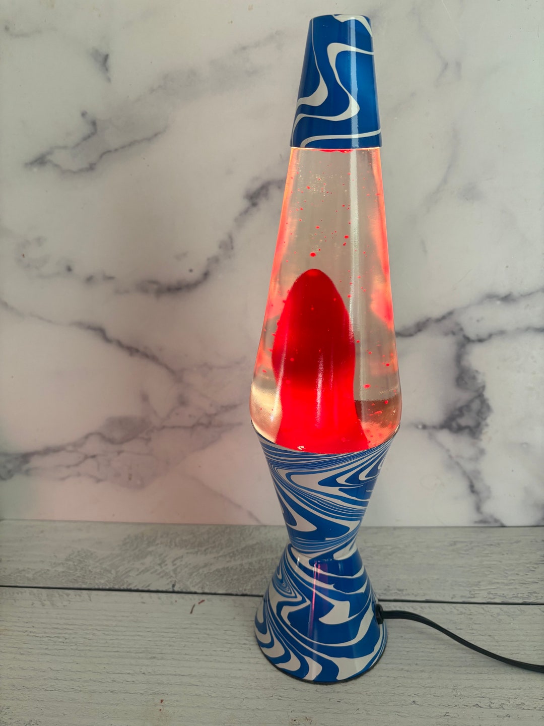 Vintage Lava Lamp, Lava Lite Lamp, Blue Pshycedelic Lava Lamp, 1990 ...