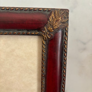 Vintage Picture Frame, Maroon Picture Frame, Rectangular Picture Frame ...