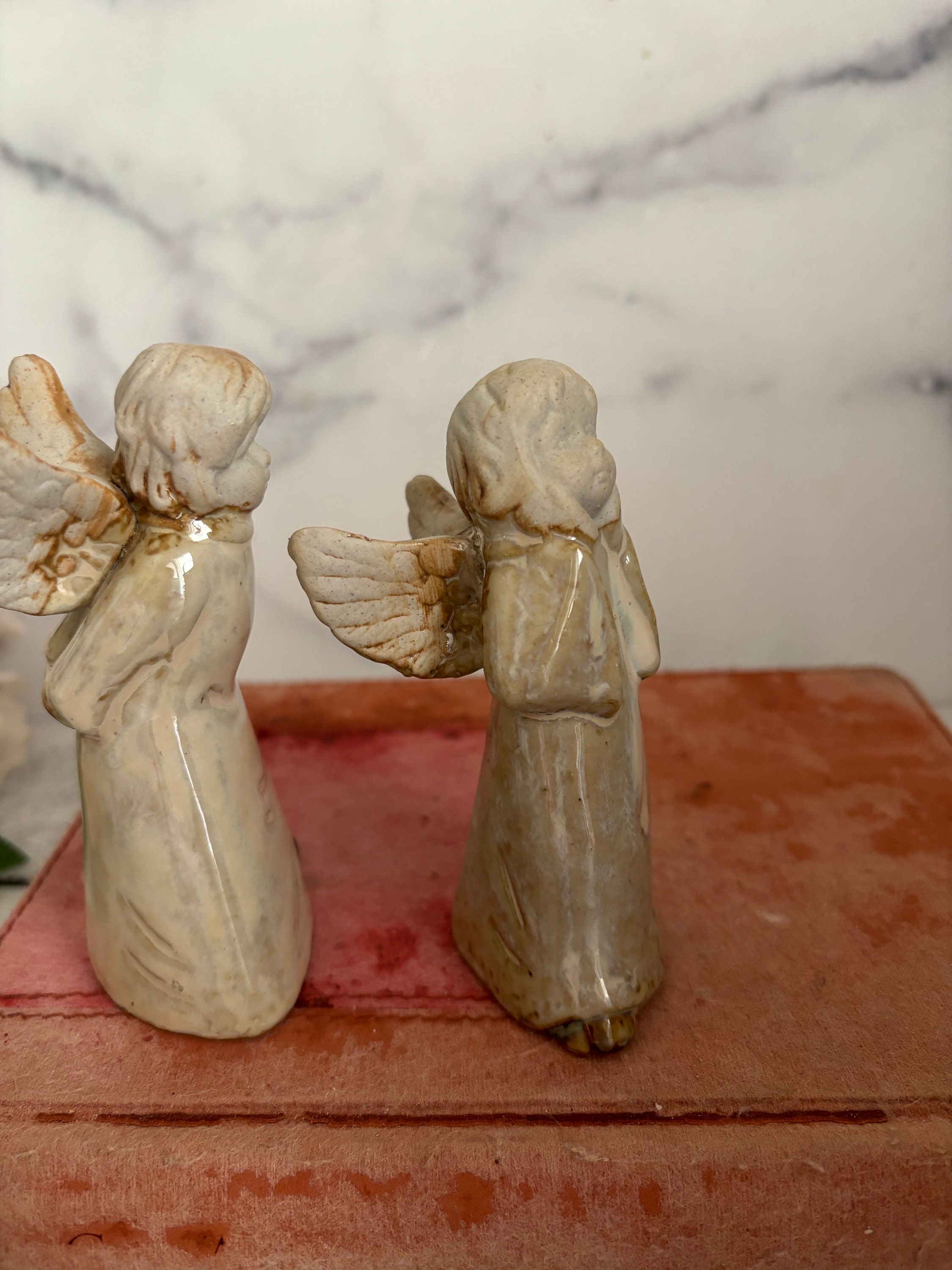 Rustic Angel, Ceramic Angels, Ceramic Cherubs, White Angels, White ...