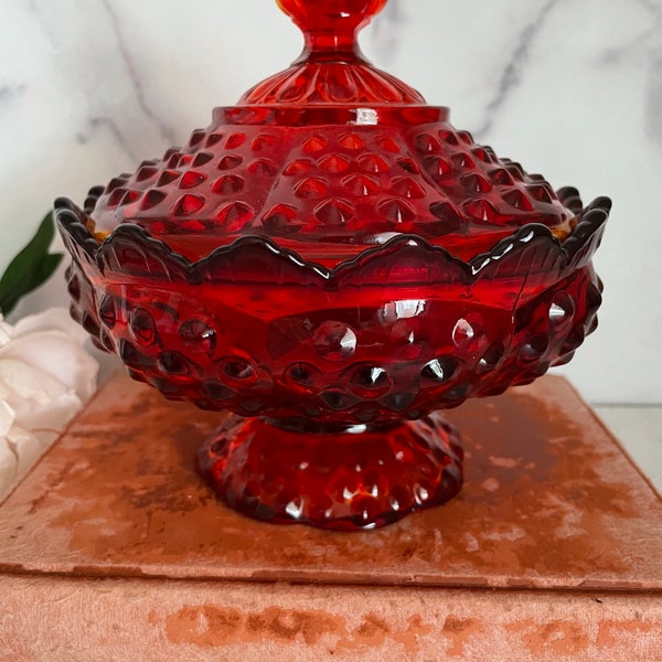 Red Candy Dish - Etsy
