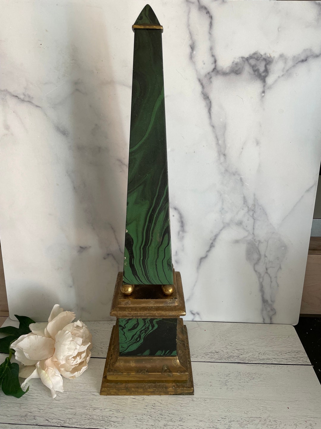 Antique Obelisk, Metal Obelisk, Patina Obelisk, Decorative Obelisk ...