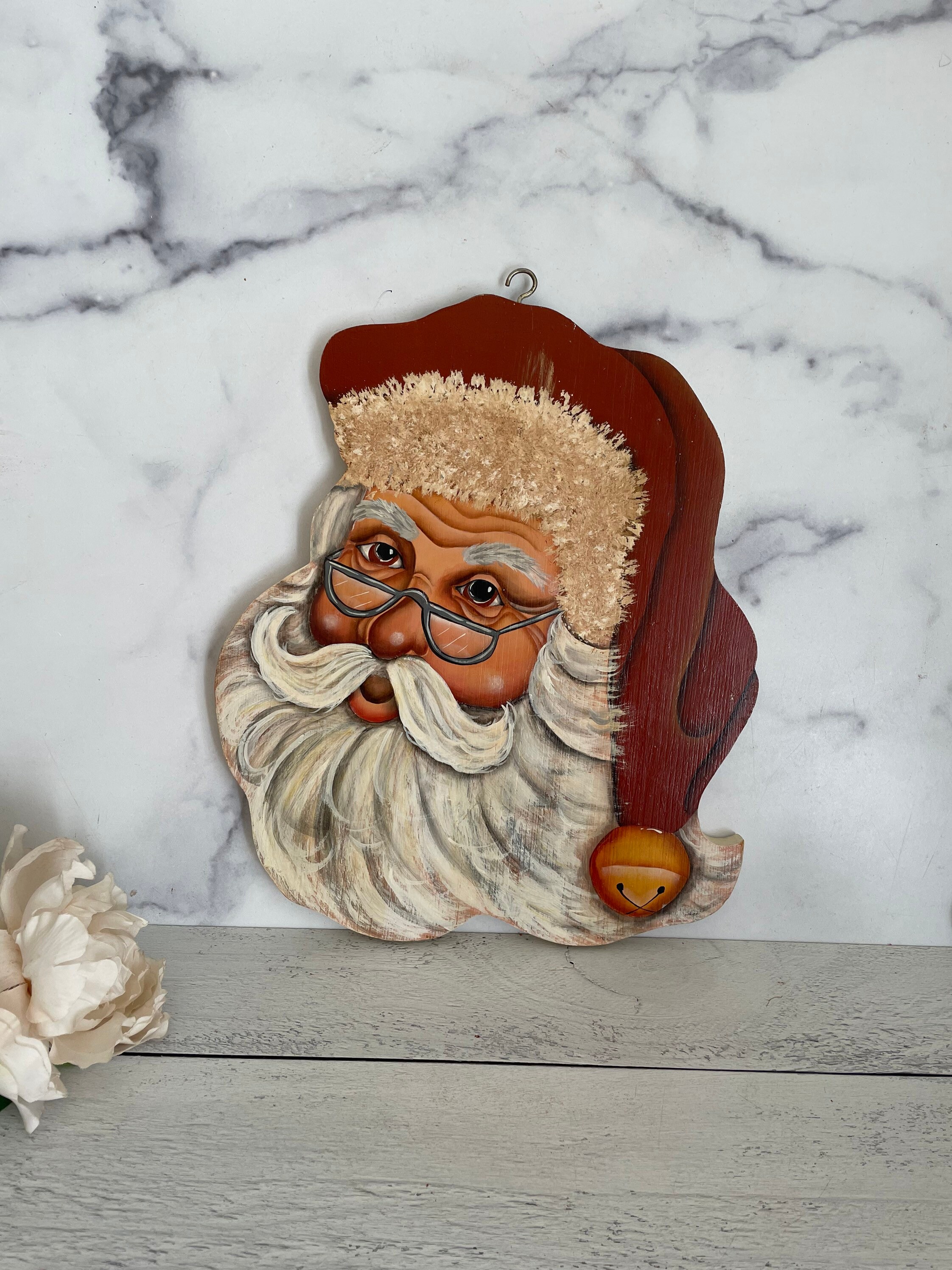 Double Sides Hand Painted Santa Sign Christmas Sign Big - Etsy