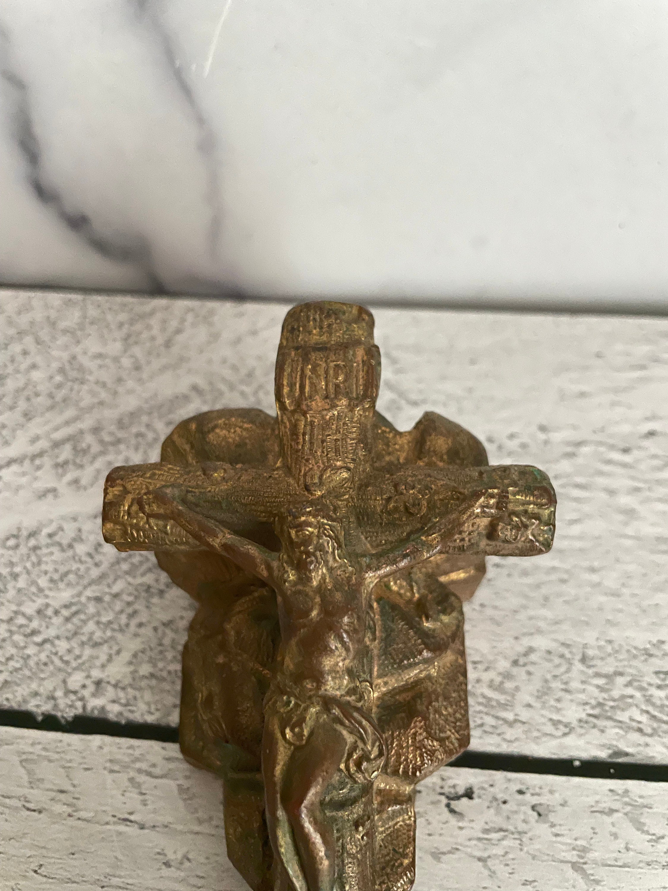 Antique Cross, Vintage Crucifixion, Cross Paperweight, Religious Decor ...