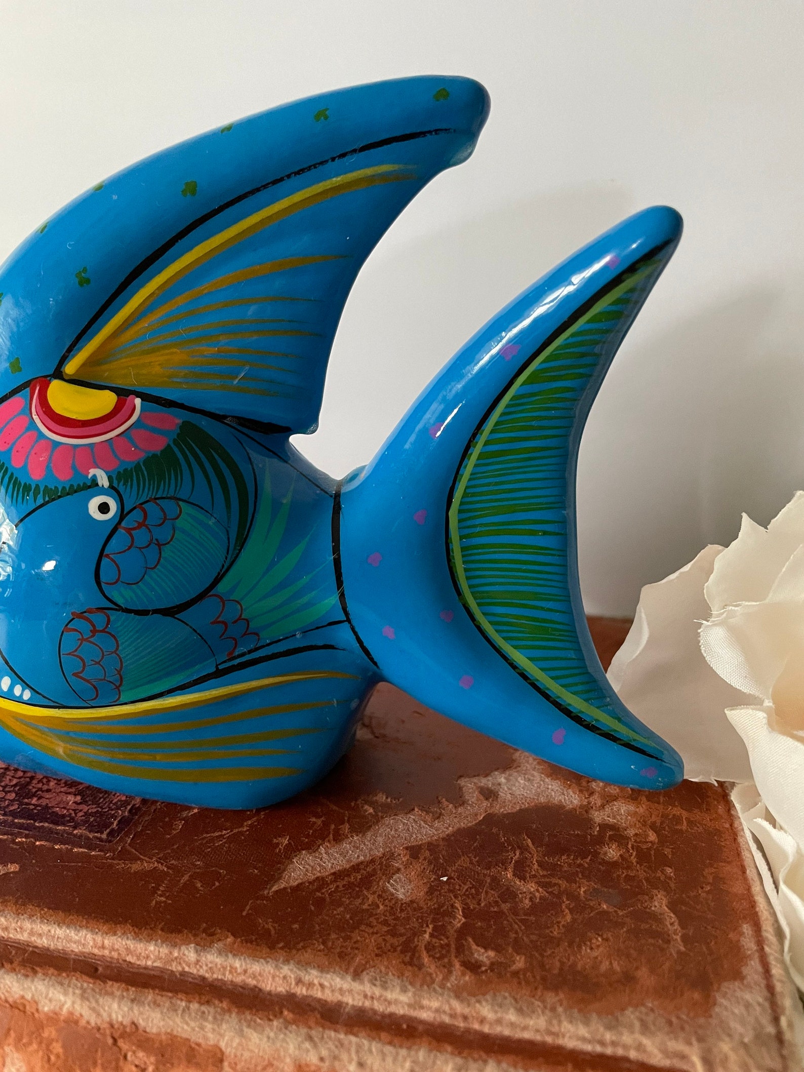 Vintage Fish Decor, Pottery Fish, Beach House Decor, Beach Theme Decor ...