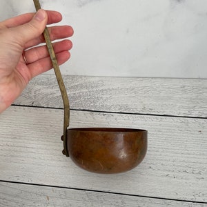 Vintage Ladle, Copper Ladle, Long Handle Ladle, Serving Ladle, Antique ...