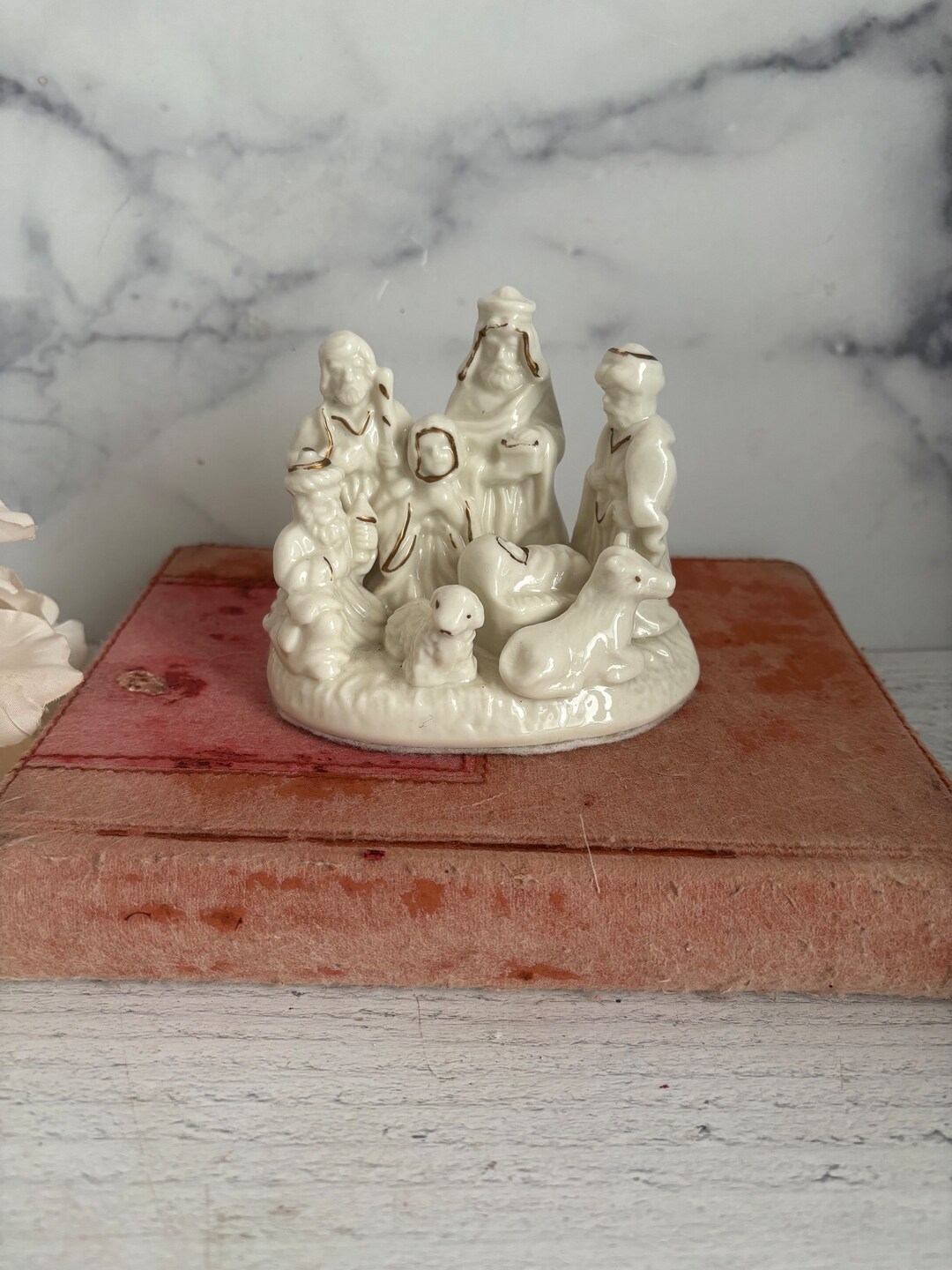 Vintage Nativity Set, White Nativity, Porcelain Nativity, Vintage ...