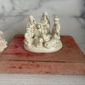 Vintage Nativity Set, White Nativity, Porcelain Nativity, Vintage ...