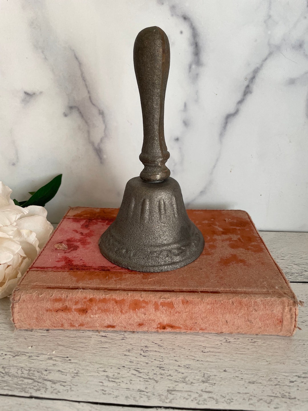 Antique Bell, Heavy Bell, Cast Iron Bell, School Bell, Hand Held Bell ...