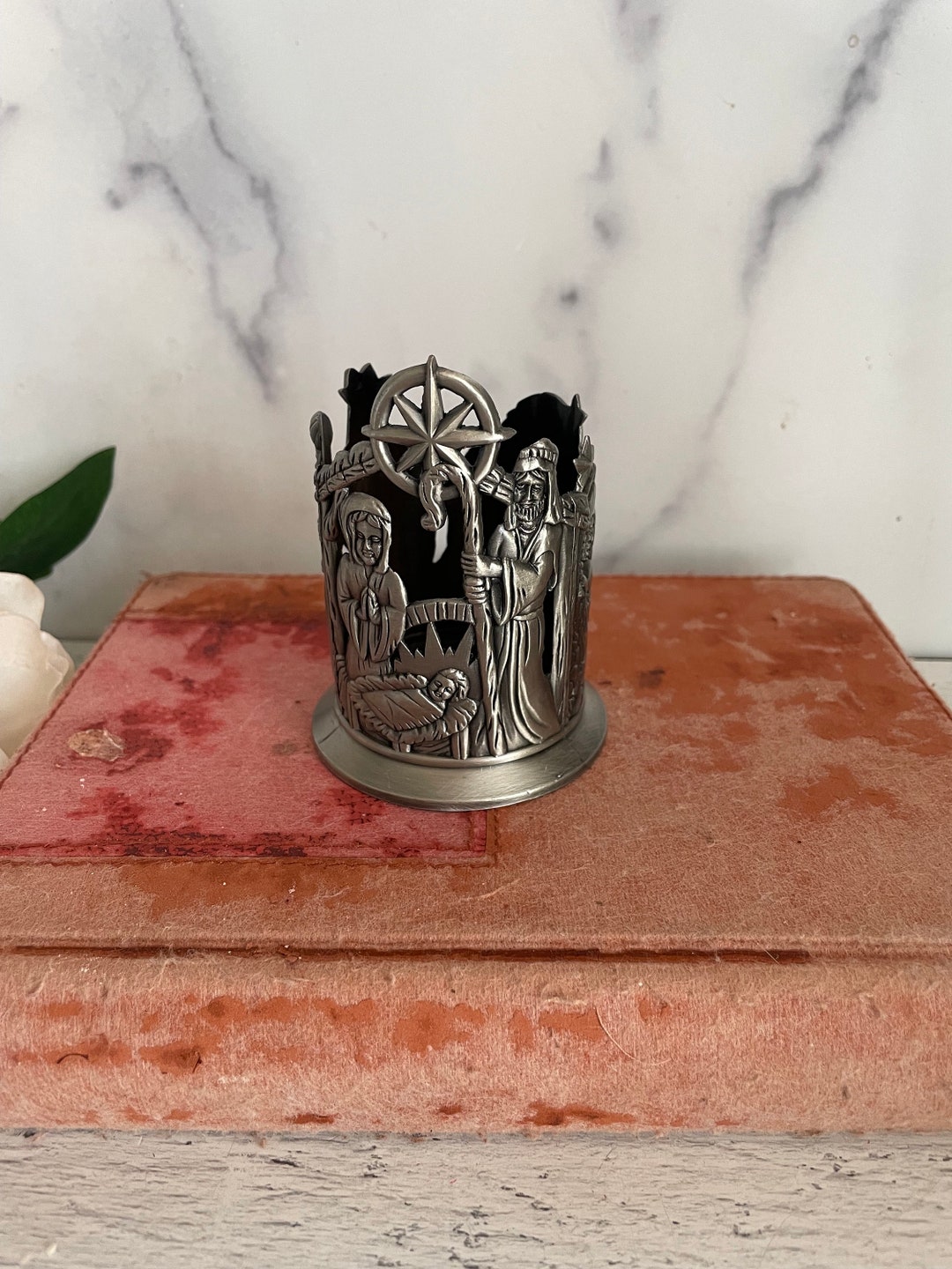 Nativity Candle Holder, Votive Candle Holder, Metal Nativity, - Etsy