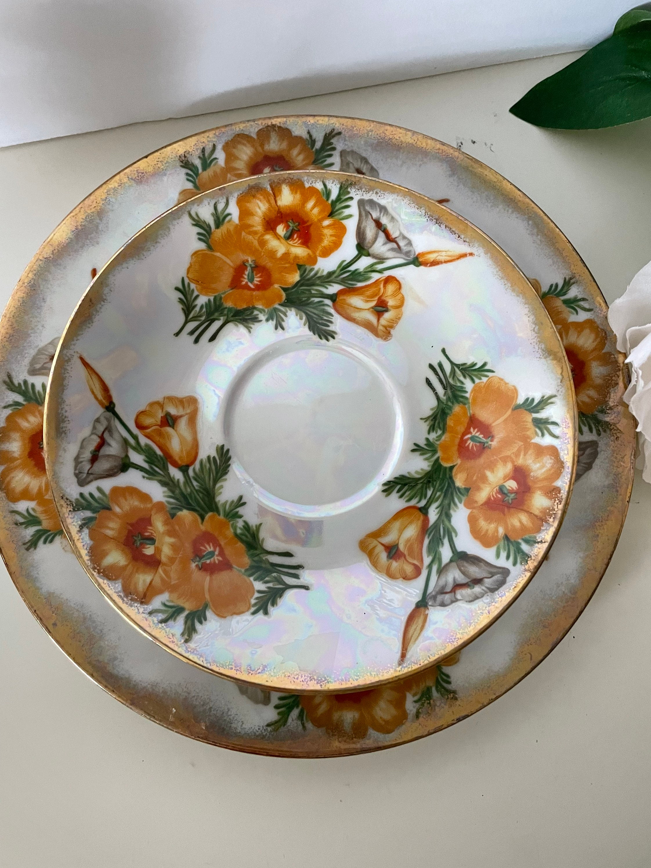 August Poppy China Vintage China Set Floral China Set - Etsy