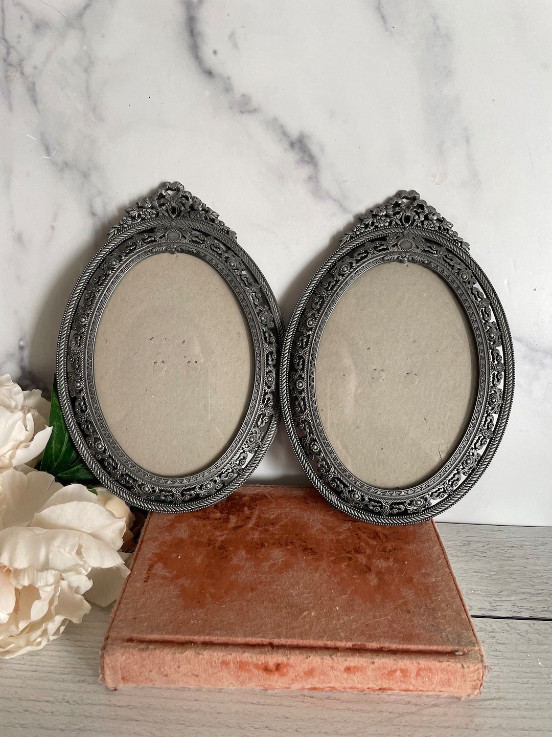 Vintage Pricture Frame, Metal Pricture Frame, Victorian Pricture Frame ...