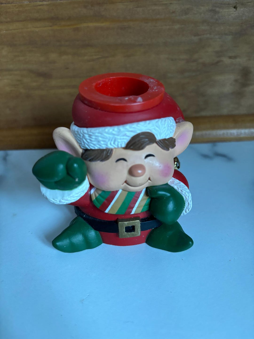 Elf Candle Holder, Mini Elf, Small Elf, Colorful Elf, Hallmark Elf, Elf ...