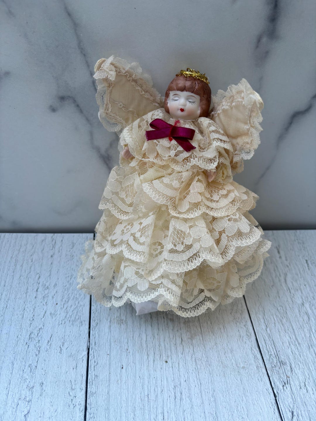 Doll Angel Ornament, Vintage Angel Ornament, Old Fashion Angel Ornament ...
